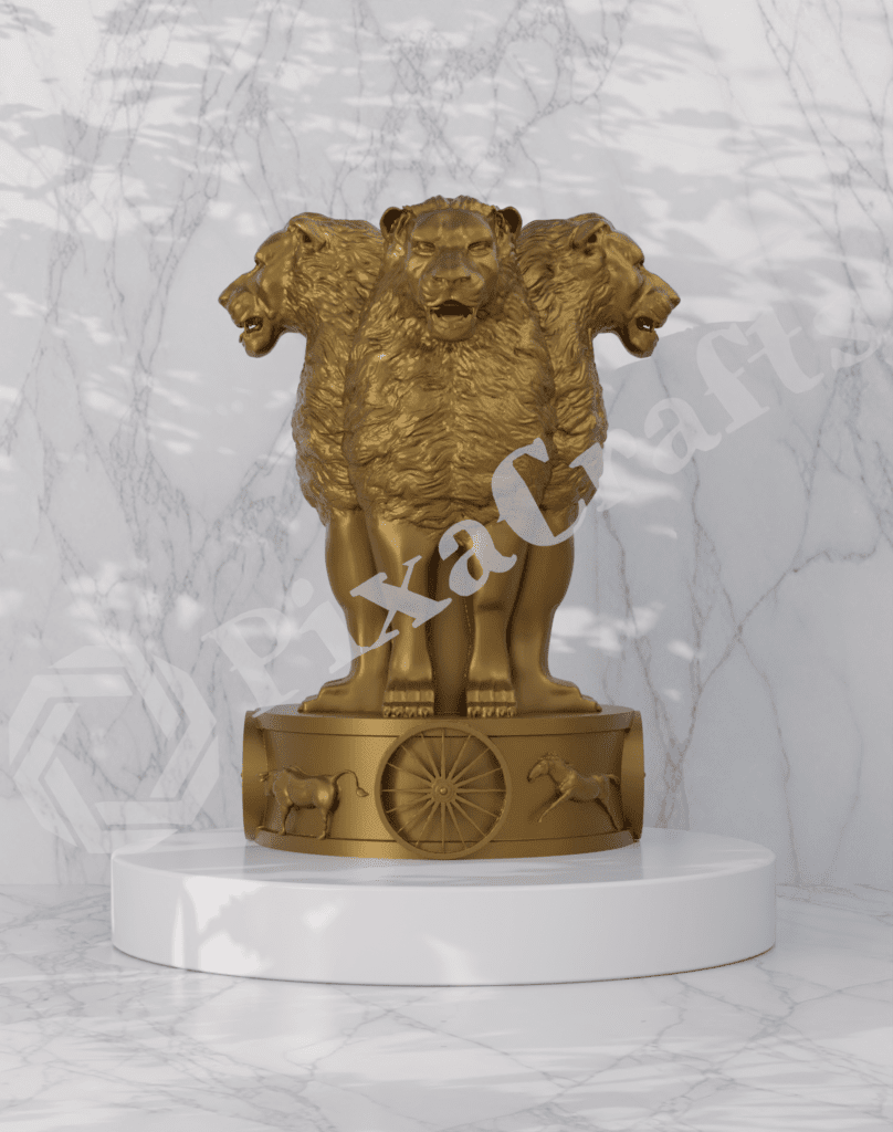 Ashoka Emblem Miniature - National Emblem of India | PixaCrafts