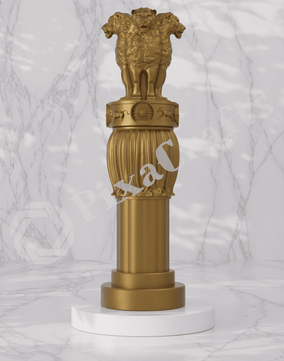 Ashoka Emblem Miniature - National Emblem of India | PixaCrafts